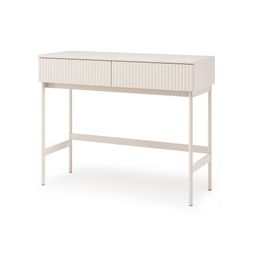 Beautysofa Konsolentisch, Kaschmir, Holzwerkstoff, 2 Schubladen, 100x80x38 cm, Wohnzimmer, Wohnzimmertische, Konsolentische