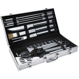 TecTake Grillbesteck, Grau, Metall, 47 cm, Grills & Outdoor-K&uuml;chen, Grillbesteck