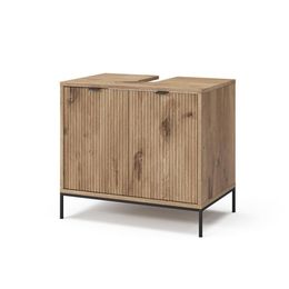 VICCO Waschtischunterschrank, Eiche, Holzwerkstoff, 2 F&auml;cher, Rechteckig, 70x63x45.1 cm, Badezimmer, Badezimmerschr&auml;nke, Waschbeckenunterschr&auml;nke