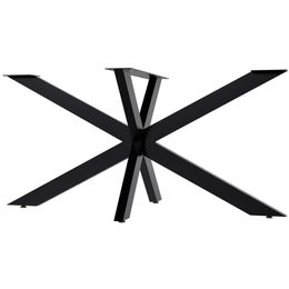 CLP Tischbein, Schwarz, Metall, 150x71x78 cm, Esszimmer, Tische, Esstische, Tischsysteme