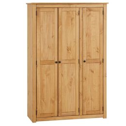 CARO-M&ouml;bel CARO-M&ouml;bel Kleiderschrank, Kiefer, Kiefer, Holz, Kiefer, Vintage, 118x175x50 cm, Schlafzimmer, Kleiderschr&auml;nke, Dreht&uuml;renschr&auml;nke