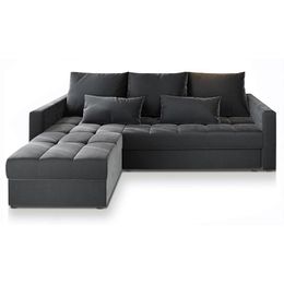 Masseno Ecksofa, Grau, Kunststoff, 3-Sitzer, L-Form,L-Form, 220x140 cm, Wohnzimmer, Sofas & Couches, Wohnlandschaften, Ecksofas