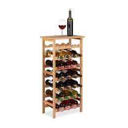 Relaxdays Weinregal, Hellbraun, Holz, 47x94x29 cm, Wohnzimmer, Regale, Weinregale