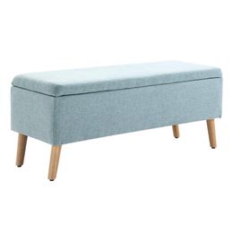 HOMCOM Truhenbank, Gr&uuml;n, Kunststoff, 39x45x110 cm, Esszimmer, B&auml;nke, Sitzb&auml;nke