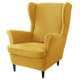 Kaket Ohrensessel, Gelb, Textil, 85x90 cm, Wohnzimmer, Sessel, Ohrensessel