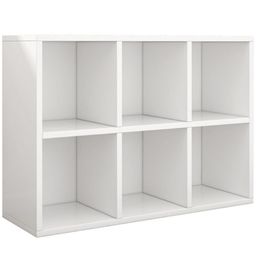B&uuml;cherregal,, Wei&szlig;, Holzwerkstoff, 90x60x30 cm, Wohnzimmer, Regale, B&uuml;cherregale