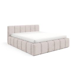 Dekori_Interiors Polsterbett, Creme, Holz, 140x200 cm, Schlafzimmer, Betten, Polsterbetten