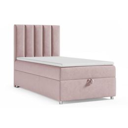 Best For Home Boxbett, Rosa, Holz, H&ouml;he ca. 18 cm, Rechteckig, 70x200 cm, Schlafzimmer, Betten, Boxspringbetten