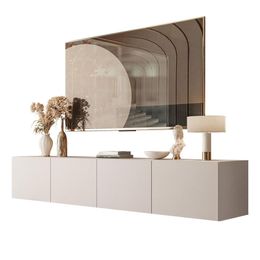 Lookway H&auml;ngeschrank, Kaschmir, Holzwerkstoff, Uni, Rechteckig, 200x36x40 cm, Wohnzimmer, Wohnw&auml;nde, Lowboards, Lowboards stehend