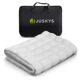 Juskys Gewichtsdecke, Wei&szlig;, Textil, 135x200 cm, Schlaftextilien, Bettdecken