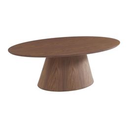 Vente-Unique Couchtisch, Dunkelbraun, Holz, Uni, Oval, 120x40x60 cm, Wohnzimmer, Wohnzimmertische, Couchtische