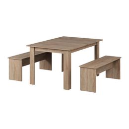 VICCO Esstisch, Sonoma Eiche, Holzwerkstoff, Rechteckig, 137.6x73x92.8 cm, Esszimmer, B&auml;nke, Tisch- & Eckbankgruppen