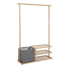 SVITA Kleiderstange, Natur, Holz, Bambus, 108.5x150.5x34 cm, Garderobe, Garderobenst&auml;nder