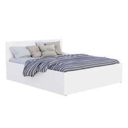 FDM Stauraumbett, Wei&szlig;, Holzwerkstoff, 120x200 cm, Schlafzimmer, Betten