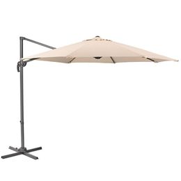 SVITA Ampelschirm, Hellbraun, Textil, 290x290 cm, Sonnen- & Sichtschutz, Sonnenschirme, Ampelschirme