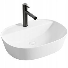 Rebiko Aufsatzwaschbecken,, Wei&szlig;, Keramik, 38x12x50 cm, Badezimmer, Waschbecken & Armaturen, Waschbecken
