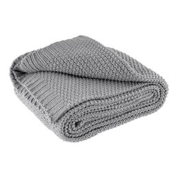 wometo Strickdecke, Grau, Textil, 140x190 cm, Oeko-Tex&reg;, Wohntextilien, Decken, Kuscheldecken