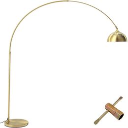 TecTake Bogenleuchte, Gold, Gold, Metall, Rund, 34.5x206x175 cm, CE, Lampen & Leuchten, Innenbeleuchtung, Stehlampen, Bogenlampen