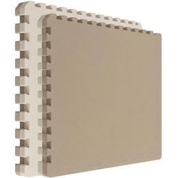 Eyepower Bodenschutzmatte, Beige, Kunststoff, 90x4x90 cm, waschbar,pflegeleicht, Teppiche & B&ouml;den, Bodenbel&auml;ge