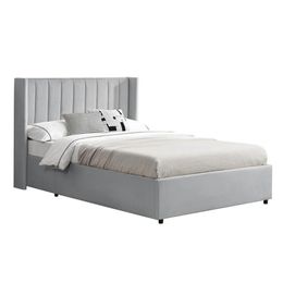 Juskys Polsterbett, Hellgrau, Holzwerkstoff, 120x200 cm, Schlafzimmer, Betten, Polsterbetten