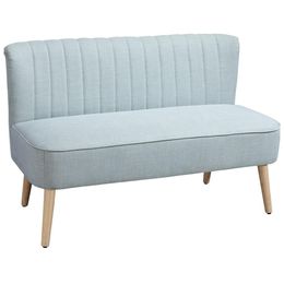 HOMCOM Sofa, Salbeigr&uuml;n, Holz, Echtholz, 2-Sitzer, F&uuml;llung: Schaumstoff, 56.5x77x117 cm, Wohnzimmer, Sofas & Couches, Sofas