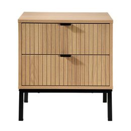 Calicosy Nachttisch, Esche, Holzwerkstoff, 29x51x36 cm, Schlafzimmer, Nachttische