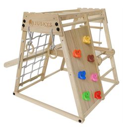 Juskys Kletterger&uuml;st, Natur, Holz, 102x98 cm, unisex, Spielzeug, Holzspielzeug