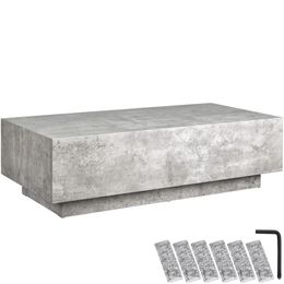 TecTake Couchtisch, Grau, Holz, Quadratisch, 120x35x60 cm, Wohnzimmer, Wohnzimmertische, Couchtische