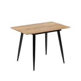 VICCO Esstisch, Honigeiche, Schwarz, Holzwerkstoff, Rechteckig, 80x75x70 cm, Esszimmer, Tische, Esstische
