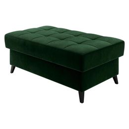Mirjan24 Polsterhocker, Dunkelgr&uuml;n, Holz, Rechteckig, 106x44x67 cm, Wohnzimmer, Hocker, Sitzhocker