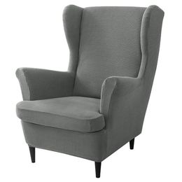 Kaket Ohrensessel, Dunkelgrau, Textil, 85x90 cm, Wohnzimmer, Sessel, Ohrensessel