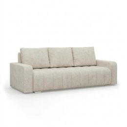 Mebligo Sofa, Beige, Textil, 3-Sitzer, 97x87x227 cm, Wohnzimmer, Sofas & Couches, Sofas, 3-Sitzer Sofas