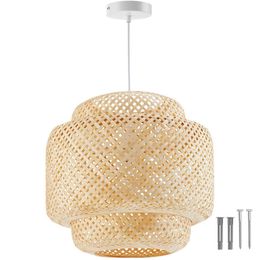 TecTake Deckenleuchte, Braun, Holz, 40x39x40 cm, CE, Lampen & Leuchten, Innenbeleuchtung, Deckenleuchten