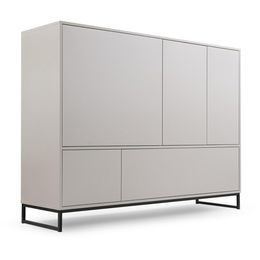 Beautysofa Kommode, Beige, Sand, Holzwerkstoff, 160x120x45 cm, Wohnzimmer, Kommoden & Sideboards, Kommoden