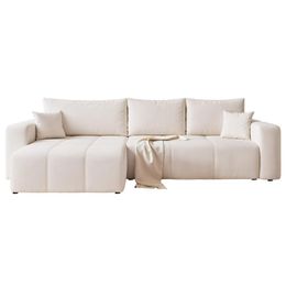 Idohome Ecksofa, Creme, Textil, L-Form,L-Form, 278x145 cm, Wohnzimmer, Sofas & Couches, Wohnlandschaften, Ecksofas