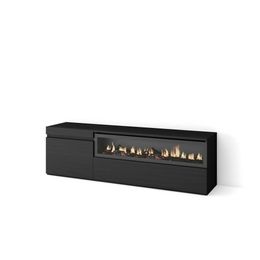 Skraut Home Lowboard, Schwarz, Anthrazit, Holzwerkstoff, Rechteckig,Rechteckig, 150x45x35 cm, Wohnzimmer, Wohnw&auml;nde, Lowboards, Lowboards stehend