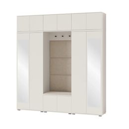 Jerpax Garderobe, Beige, Holzwerkstoff, 210x229x40 cm, Garderobe, Garderoben-Sets & Serien, Garderoben-Sets
