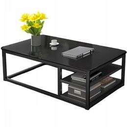 Couchtisch,, Schwarz, Holzwerkstoff, 120x46x60 cm, Wohnzimmer, Wohnzimmertische, Couchtische