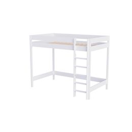 Lukdom Hochbett, Wei&szlig;, Holzwerkstoff, 90x180 cm, Kinder- & Jugendzimmer, Kinderm&ouml;bel, Kinderbetten, Hochbetten