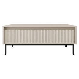 Mirjan24 Couchtisch, Kaschmir, Metall, 1 Schubladen, Rechteckig, Gittergestell, 100x40x50 cm, Wohnzimmer, Wohnzimmertische, Couchtische