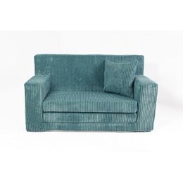 Fortisline Kindersofa, T&uuml;rkis, Textil, Uni, Quadratisch, 83x47x43 cm, Oeko-Tex&reg; Standard 100, Kinder- & Jugendzimmer, Kinderm&ouml;bel, Kindersitzm&ouml;bel & -tische, Kindersessel & -sofas