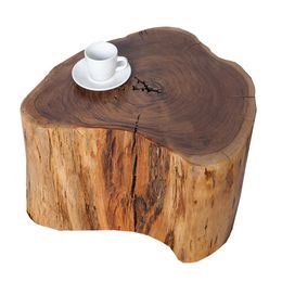 Riess Ambiente riess-ambiente Couchtisch, Braun, Braun, Holz, Holz, Rund, 50x30x45 cm, Wohnzimmer, Wohnzimmertische, Couchtische