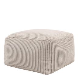 Icon Sitzpouf, Beige, Textil, Quadratisch, 40x24x40 cm, Hergestellt in Deutschland, Oeko-Tex&reg; Standard 100, Reach, Wohnzimmer, Hocker, Poufs