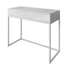 Lookway Konsole, Wei&szlig; Hochglanz, Holzwerkstoff, 100x81x42 cm, Wohnzimmer, Wohnzimmertische, Konsolentische