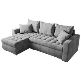 Bromarkt Ecksofa, Hellgrau, Kunststoff, 4-Sitzer, L-Form,L-Form, 238x148 cm, Wohnzimmer, Sofas & Couches, Wohnlandschaften, Ecksofas