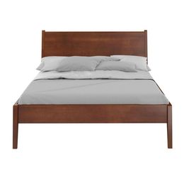 Visby Massivholzbett, Walnuss, Buchenholz, Echtholz,Buche, 160x200 cm, Schlafzimmer, Betten