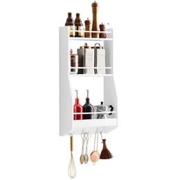 sobuy K&uuml;chenregal, Wei&szlig;, Holzwerkstoff, 38x75x17 cm, K&uuml;chen, K&uuml;chenm&ouml;bel, K&uuml;chenregale