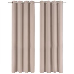 Blumtal Verdunklungsvorh&auml;nge, Taupe, Kunststoff, Rechteckig, 140x175 cm, Oeko-Tex&reg; Standard 100, Wohntextilien, Gardinen & Vorh&auml;nge, Verdunkelungsvorh&auml;nge