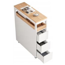 Rollschrank,, Wei&szlig;, Holzwerkstoff, 85x10x72 cm, Wohnzimmer, Regale, B&uuml;cherregale
