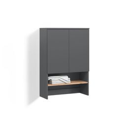 Livinity&reg; Waschmaschinenschrank, Anthrazit, Honigeiche, Holzwerkstoff, 3 F&auml;cher, Rechteckig, 68x100.4x29 cm, Waschk&uuml;che, Waschmaschinenschrank